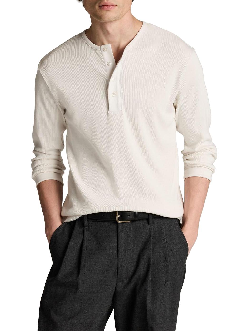 VINCE men's ribbed cotton henley
